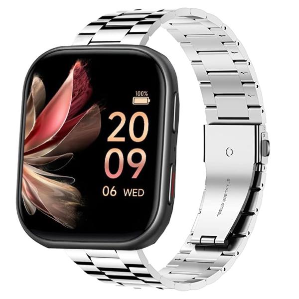 商品名: FITVIIフィットネストラッカーバンド、20mm、22mmステンレススチールメタル交換用ストラップ。FITVII HM57、HM78、HM68、HM21、H56、H86スマートウォッチフィットネストラッカーに対応(22mmサイズ...