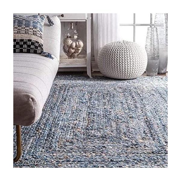 商品名:  Aizza Trends Handmade Braided Natural Jute and Denim Floor Area Rug,Floor Carpet Rug, Floor Mat Rug Home Decore (2...