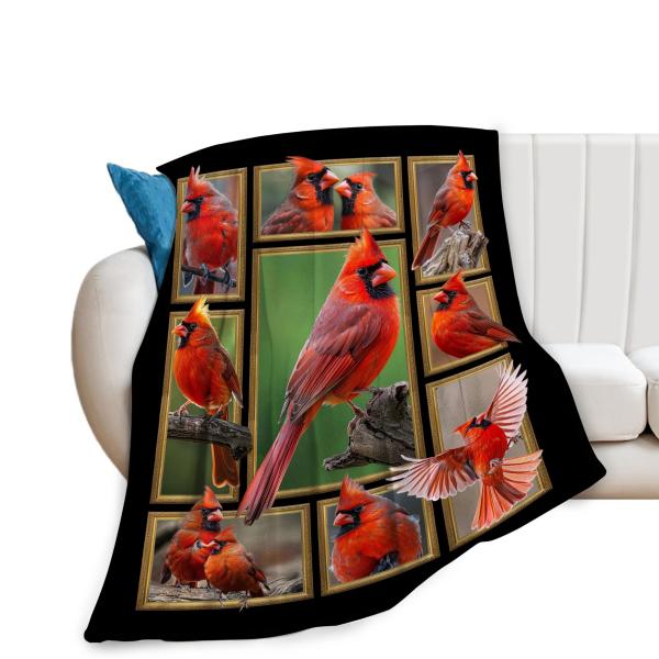 商品名:  Christmas Cardinal Blanket for Girls Woman Red Bird Throw Blanket Winter Bird Stuff Decor Merch Cozy Flannel Soft ...