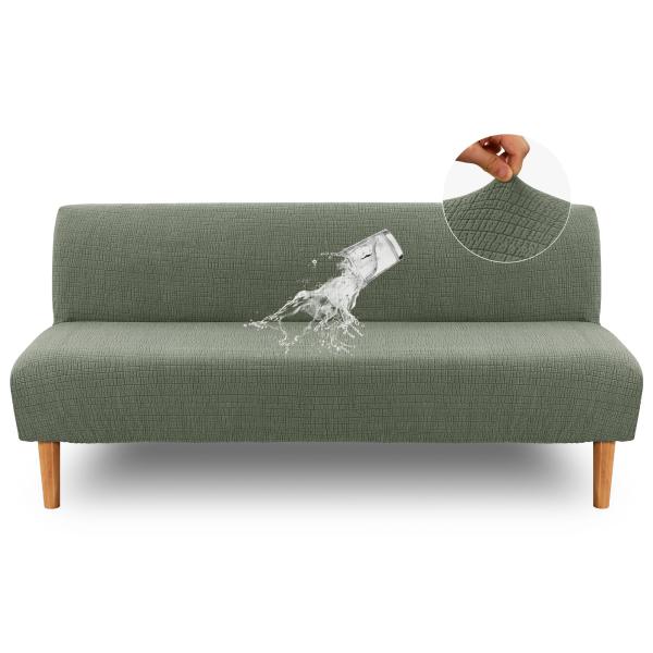 商品名:  H.VERSAILTEX Water Repellent Armless Futon Cover Sofa Bed Slipcover, Full Size Futon Mattress Cover, Soft Stretch ...