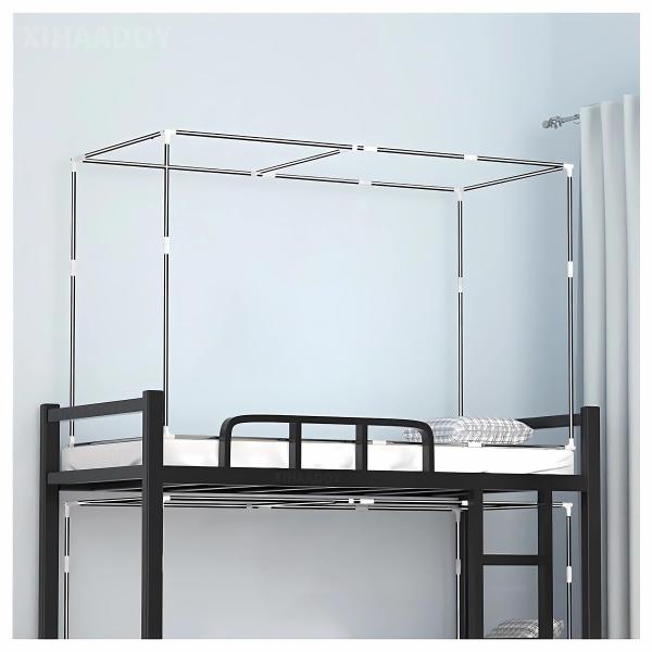 商品名:  Twin Top Bunk Bed Tent Canopy Outer Bed Support Canopy - Stainless Steel 4 Corner Bed Canopy Post Frame with Brack...