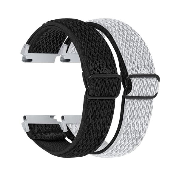 商品名: RuenTech ゴムバンド 2本パック Jacoosa L70/QONBINK L70スマートウォッチバンド 調節可能なナイロンストラップ 交換用リストバンド Jacoosa L70/QONBINK L70スマートウォッチ用 (...