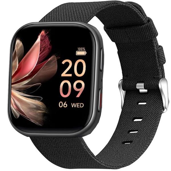 商品名: FITVIIスマートウォッチ用バンド、20mm、22mmの通気性のあるナイロン織地の交換用アクセサリーストラップ。FITVII HM57、HM78、HM68、HM21、H56、H86スマートウォッチフィットネストラッカーに対応(ブ...