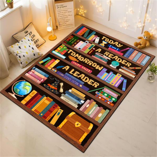商品名:  Classroom Library Rug, Reading Rug for Classroom Library, Carpet for Study Room, Non-Slip Rubber Bottom Low Pile F...