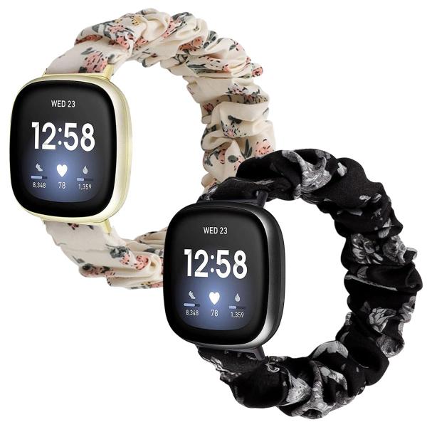 商品名:  Scrunchie Bands for Fitbit Versa 4/Versa 3/Sense/Sense 2 Strap for Women,Replacement Watchband Soft Cloth Fabric E...