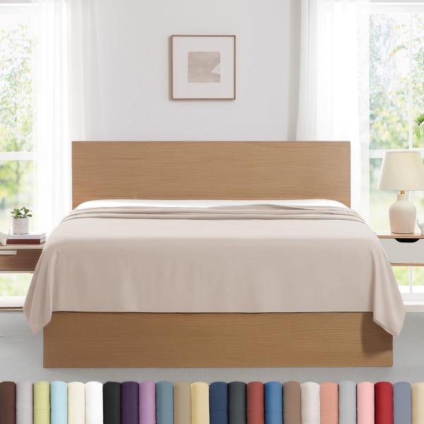 商品名:  Southshore Fine Living, Inc. 2-Pack King Flat Sheet Only, Premium Oversized Bed Sheets, King Size Top Sheet 112" x...