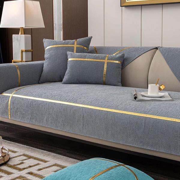 商品名:  ZCXRYFL Sofa Cushion Covers 1 2 3 4 Seater Emboss Chenille Sofa Slipcovers for Leather/Wooden/Fabric Couch L U Sha...