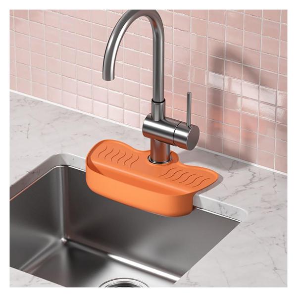商品名:  Faucet Splash Drain Plate, Sink Water Collection Pad, Non-Slip Countertop Mat, Kitchen Rag Sponge Drain Storage Ba...