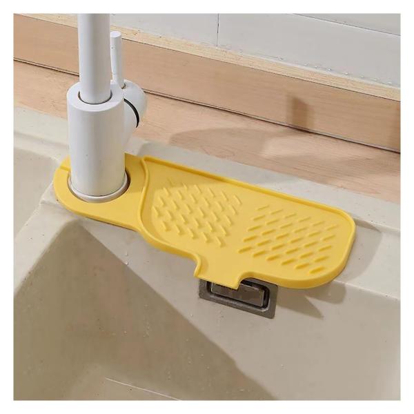 商品名:  Drain Mat Kitchen Sink Faucet Rack, 10 Cm/3.9 in Wide Sponge Rag Storage Rack Soap Mat 2Pcs(Yellow)ブランド: Generic商品...