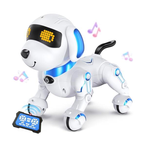 商品名: MindPal(マインドパル) ロボット犬 リモコンロボットおもちゃ 歌うダンス付き キッズロボットおもちゃ 17機能 犬 E インタラクティブロボット犬 6歳以上 プログラム可能なスマートインタラクティブロボットペット Mind...