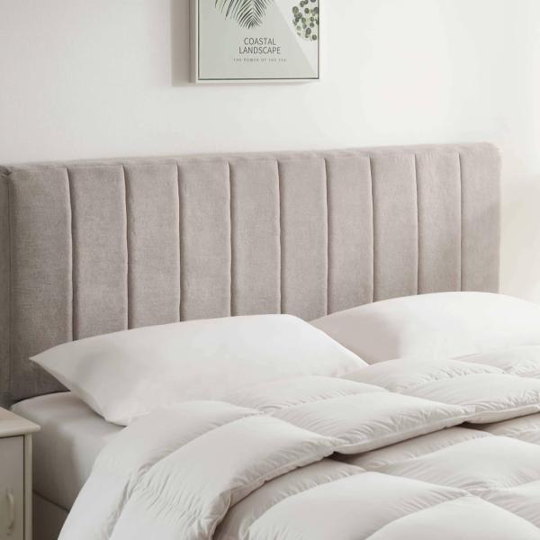 商品名: Nestl Upholstered King ヘッドボード - 組み立て簡単 チャンネルステッチヘッドボード キングサイズベッド - 3D防音壁パネル付き壁掛けヘッドボード 剥がして貼るフローティングヘッドボード、シルバー Nes...