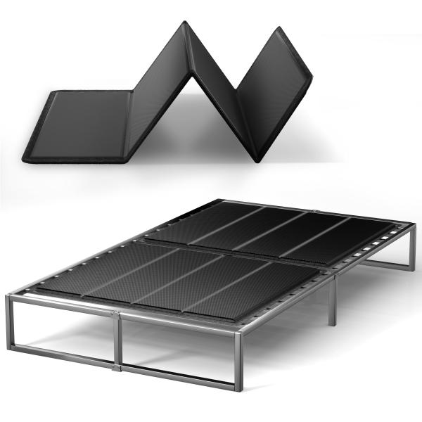 商品名: Yarfyk ベッドサポートスラット ベッドの流線化と最小化をサポート 組み立て不要(76x80) Yarfyk Bunkie Board 10MM, Folding Spring Box, Light and Thin, Bre...