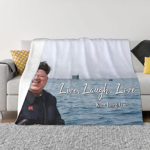 商品名:  Kim Jong Un Live Laugh Love Thickening Soft Anti-Pilling Flannel Blanket for Bed Or Sofa All Season Throw Blankets...