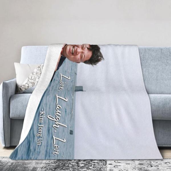 商品名:  Kim Jong Un Live Laugh Love Thickening Soft Anti-Pilling Flannel Blanket for Bed Or Sofa All Season Throw Blankets...