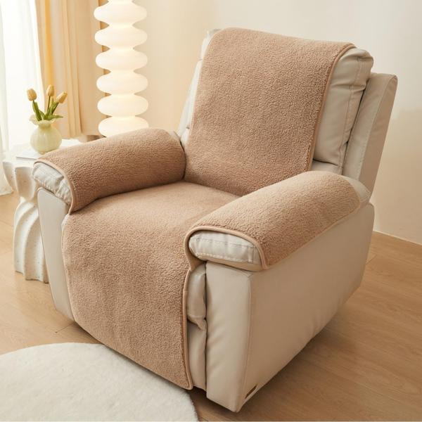 商品名:  WLLYXUS Sherpa Fleece Recliner Chair Cover, Soft Fluffy Couch Recliner Cover, Sofa Slipcover, Stay in Place, Non S...