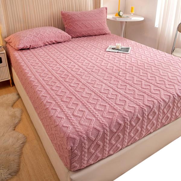 商品名:  Velvet Plush Fleece Fitted Bed Sheet Set, Luxury Mattress Covers, Mattress Protector Breathable Mattress Pad Cover...