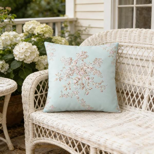 商品名: フローラル イン ブルー スローピローケース (24、45cm/18インチ) Summer Blue Floral Throw Pillow Case 18x18 Inch - Colorful Flowers Decoratio...