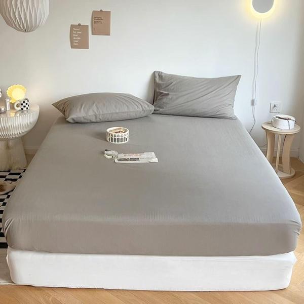 商品名:  Homxi Fitted Sheet Percale and 2 Pillow Cases,(78 x 86 in),Bed Fitted Sheet King Size Solid Color King Bed Mattres...