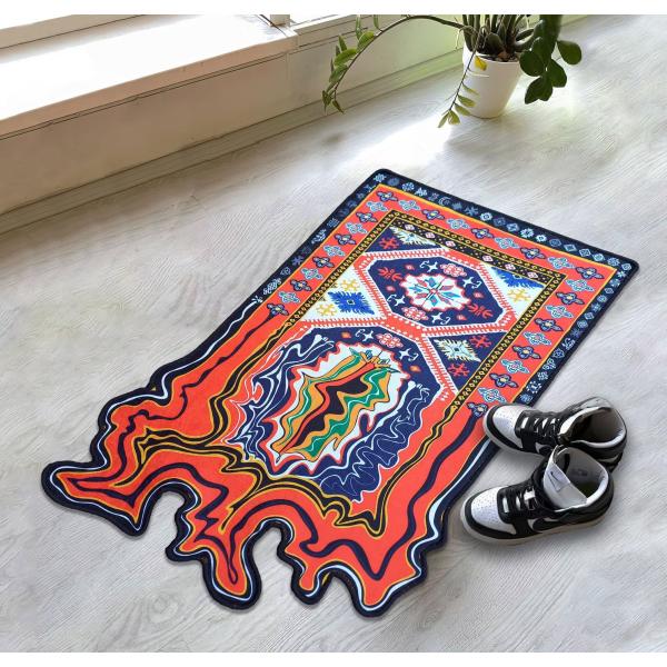 商品名:  Rugendary Melting Rug 4x6 Oriental Design Melting Area Rug Machine Washable Traditional Carpet Nonslip Mat Scandin...