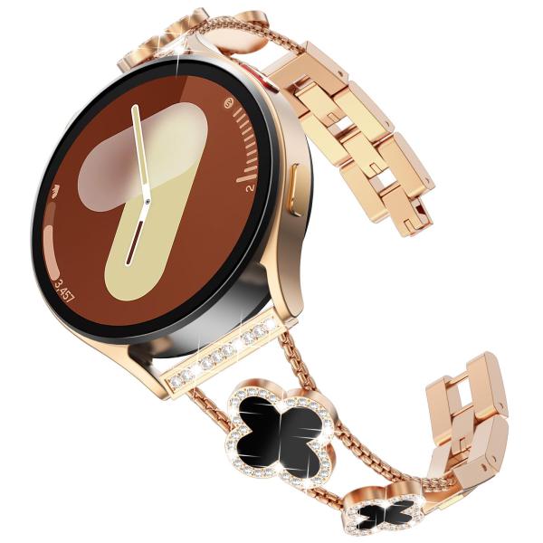 商品名: Surace Samsung Galaxy Watch 7用バンド ジュエリーダイヤモンドメタルリストバンド クローバーブレスレット ドレッシーバンド レディース Galaxy Watch 7 6 5 4 FE 40mm 44mm...