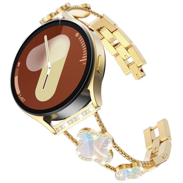 商品名: Surace Samsung Galaxy Watch 7用バンド、Galaxy Watch 6バンド、ジュエリーダイヤモンドメタルバンドリストバンド クローバーブレスレット ドレッシーバンド レディース Galaxy Watch...