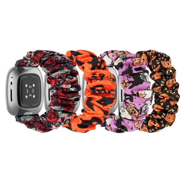 商品名:  ShuYo Scrunchie Bands Compatible with Fitbit Sense / Sense 2 / Versa 3 / Versa 4 for Women,4 Pack Elastic Nylon Sc...