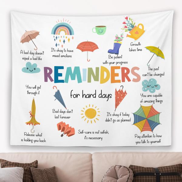 商品名: MNASAIOO 109MSO-GT-ハード、ホーム&amp;キッチン、ホームデコレーション製品、タペストリー MNOSAIOO Mental Health Colorful Wall Tapestry Hanging for C...