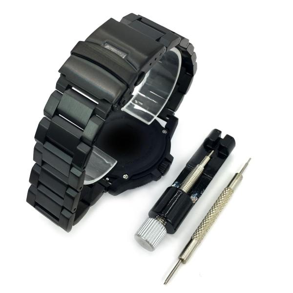 商品名: ブラック 19mm メタル交換用腕時計バンド Luminox レザーバック ウミガメ 39mm対応 ブレスレット シリーズ0300 XS.0301および0301.BOを含む ARMER STRAPS Black 19mm Meta...