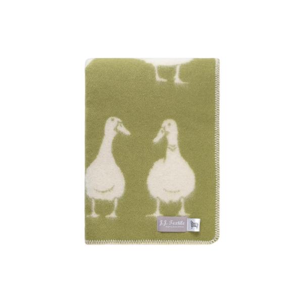 商品名:  JJ Textile Duck Green Blanket 80% Wool 20% Cotton - Soft &amp; Cosy with a Reversible Design - Quality Wool Blanke...