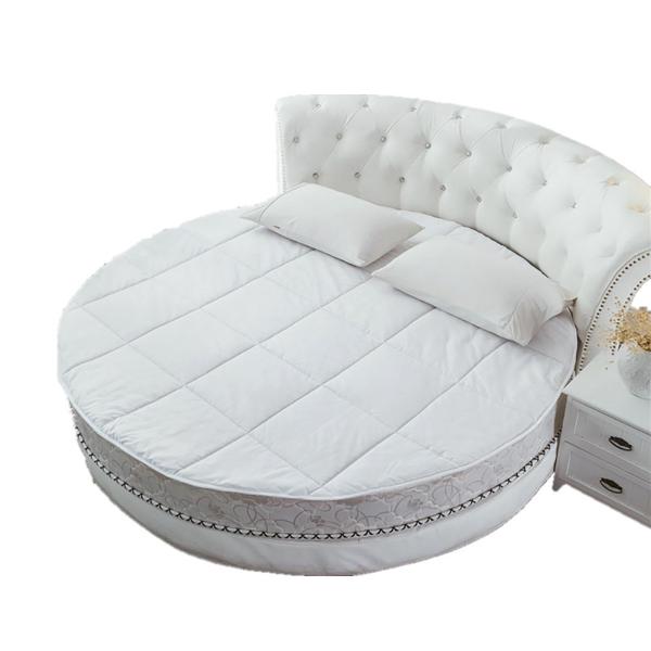 商品名:  Circle Bed Mattress Protector with Elastic Bands - 100% Cotton Fill Fluffy Down Mattress Topper for Round Beds, Pi...