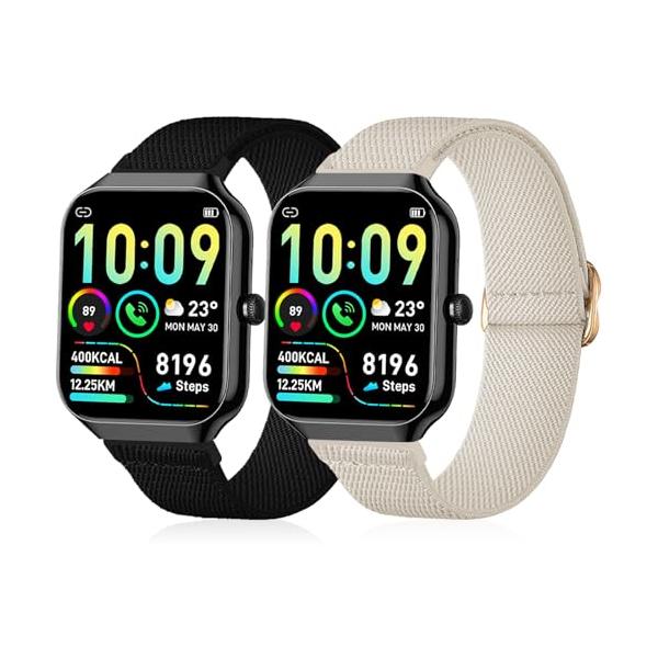 商品名: Strisinho 伸縮性ナイロンソロループ Motast P99/Jugeman P99/Togala P99スマートウォッチ対応 ソフトナイロンゴムストラップ スポーツリストバンド Motast/Jugeman/Togala ...