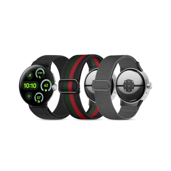 商品名: MAKCPOIMER 伸縮性バンド Google Pixel Watch 3 45mm 41mm/Pixel Watch 2/Pixel Watchに対応 調節可能な伸縮性ナイロンストラップ Google Pixel Watch ...