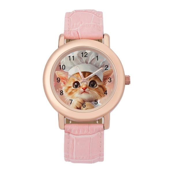 商品名:  Cute Chef Kitty Cat Classic Watches for Women Funny Graphic Ladies Wrist Watches Easy to Readブランド: Generic商品サイズ: r...