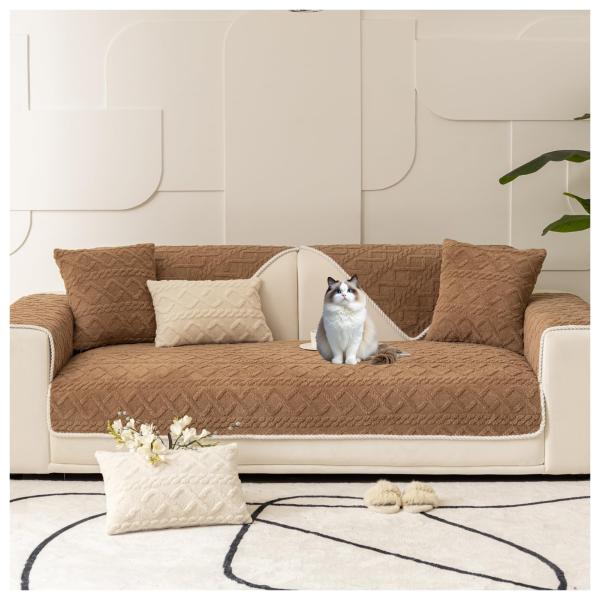 商品名:  GWXYLK Pattern Plush Warm Sofa Couch Cover,Soft and Durable Plush Sofa Cover,Non Slip Sectional Sofa Slipcover, Co...