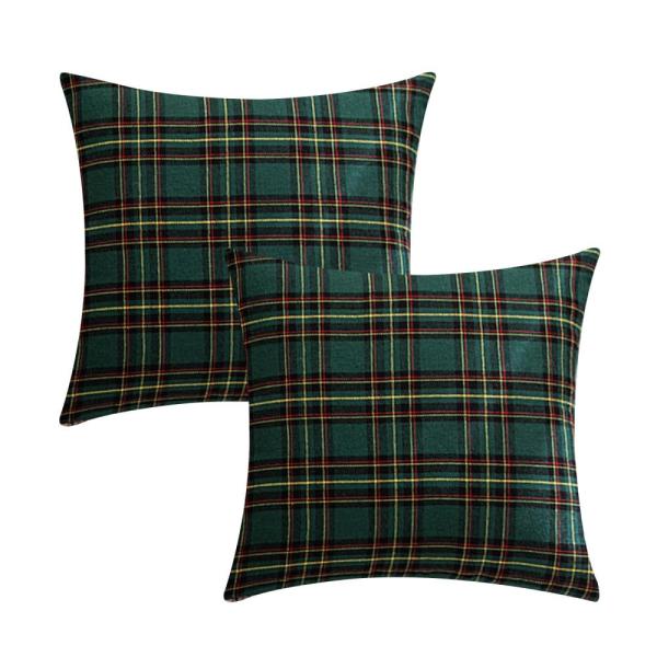 商品名: BDKMMS クリスマススローピローカバー、2枚 タータンクッションカバー クリスマス装飾 ソファベッド/リビングルーム用ソフトクッションカバー ホームデコレーション BDKMMS Christmas Throw Pillow C...