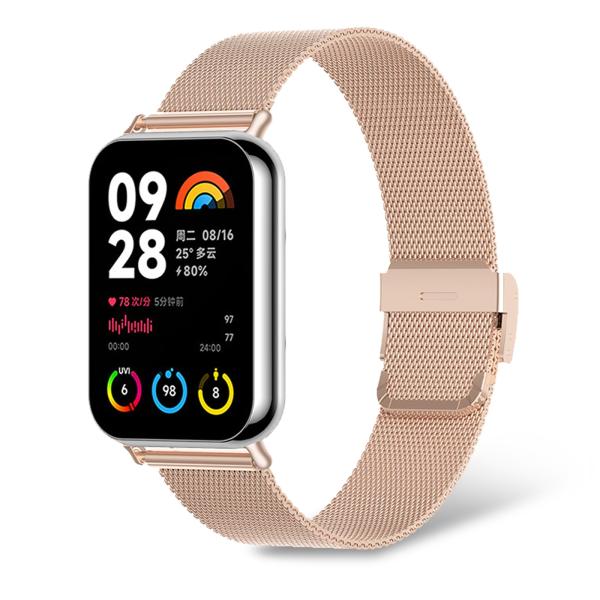 商品名: YANMONGI Xiaomi Smart Band 9 Pro/Xiaomi Smart Band 8 Pro/Redmi Watch 4用メタル交換用バンド、ステンレススチールブレスレット交換用メッシュメタルリストバンドストラ...