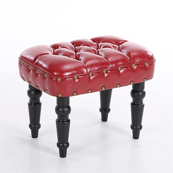 商品名:  Leather Ottoman Bench,Premium Buttons End of Bed Bench UPHOLSTERED Bench Seat,Solid Wood Frame,Rustic Bedroom Benc...