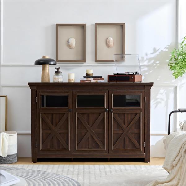 商品名:  53” Farmhouse Console Table with Doors and Cabinet Sofa Table Wood Sideboard with Adjustable Shelves, Accent Table...