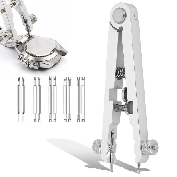 商品名: ziyue ウォッチスプリングプライヤーツールキット ウォッチバンドプライヤー 10チップピンバーピンセットツールウォッチリストバンド分解と交換用 (シルバー) ziyue Watch Spring Plier Tool Kit ...