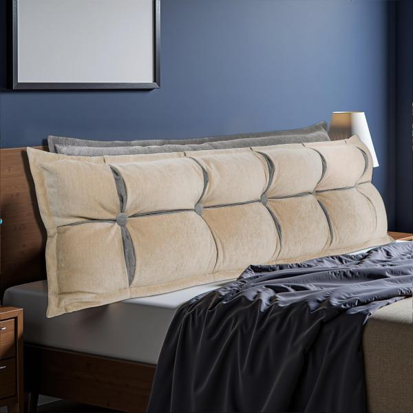 商品名:  LELEFIDO Large Headboard Pillow Double Pillow Design Resting Reading Pillow Bed Backrest Positioning Support Headb...