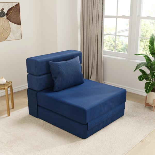 商品名:  DONICK Premium Folding Sofa Bed Convertible Sleeper Chair with Pillow Foldable Mattress with Back Support Portable...