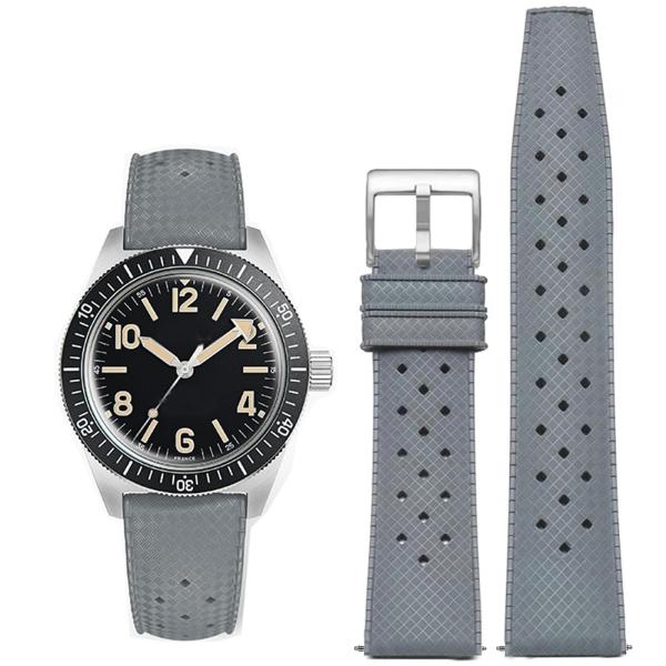 商品名: Nizonlaie トロピカルスタイル クイックリリース FKM ゴム製腕時計ストラップバンド 18mm 20mm 22mm フッ素ゴム 時計バンド ソフト 通気性 丈夫 スポーティー FKMラバー ユニバーサル 交換用バンド ス...