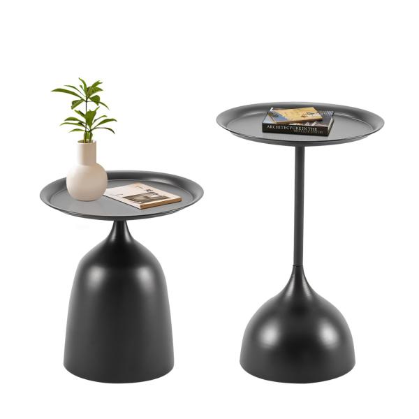 商品名:  Nesting Coffee Table Set of 2, Modern Round Side Table, Metal End Tables Versatile with Screw Connections, Versati...
