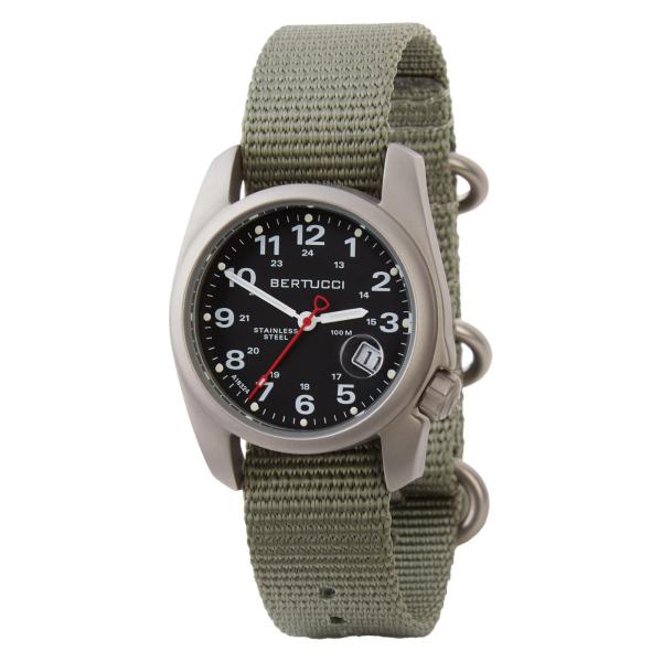 商品名: Bertucci A-1S スーパーフィールド | ブラックの文字盤。, ドラブ BERTUCCI〓 36 mm Stainless Steel Field Watch - A-1S Super Field- Black Dial...