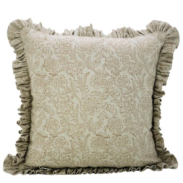 商品名:  Fabritual Block Print Throw Handmade Indoor Home Decorative Frill or Ruffled Both Side Pillow Cover for Couch, Sof...