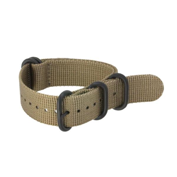 商品名: 23mm シングルパス腕時計ストラップ ベージュ 23mm タクティカルウォッチバンド 23mm ナイロンウォッチストラップ テキスタイル ワンピースウォッチバンド 23mm Single Pass Watch Strap Bei...