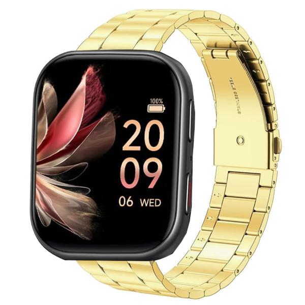 商品名: FITVIIフィットネストラッカーバンド、18mm、20mm、22mmのステンレススチールメタル交換用ストラップ。FITVII HM57、HM78、HM68、HM21、H56、H86スマートウォッチフィットネストラッカーに対応(ゴ...