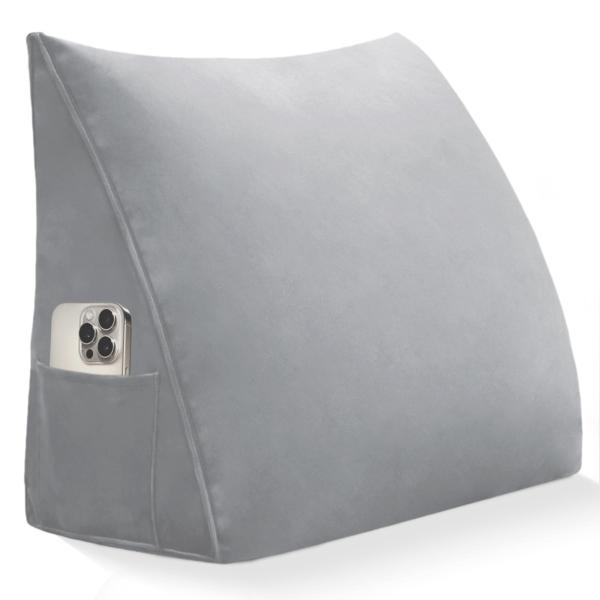 商品名: LELEFIDO ウェッジクッション ヘッドボード読書用クッション 三角形の背もたれサポート枕 ベッドに座るためのサポート枕 ソファ/デイベッド用サポート枕 取り外し可能なカバー LELEFIDO Wedge Pillow Hea...