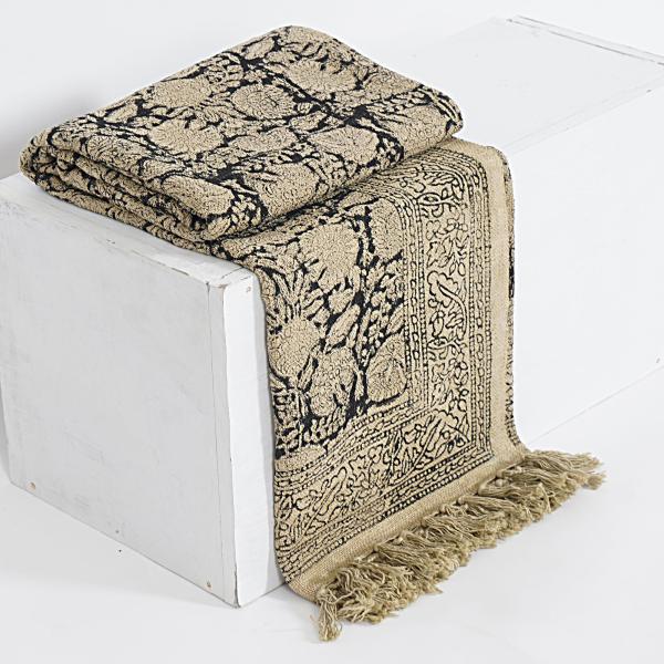 商品名:  Hand Block Printed Mud Cloth Bed Throw Blanket 100% Cotton Indigo Blue Boho Sofa Couch Cover, Decorative Blanket f...