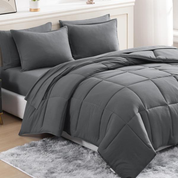 商品名:  Casa Platino Queen Comforter Set Pre-Washed - 7 Piece Bed in a Bag ? Soft Brushed Microfiber Queen Comforter Set ?...